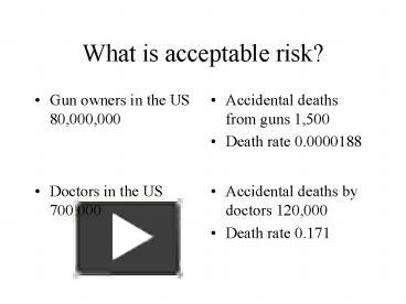 PPT – What is acceptable risk PowerPoint presentation | free to view ...