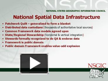 PPT – National Spatial Data Infrastructure PowerPoint presentation ...
