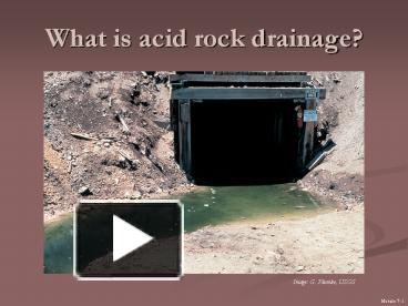 What is acid rock drainage? presentation | free to download