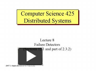 PPT – Failure Detectors PowerPoint presentation | free to view - id ...