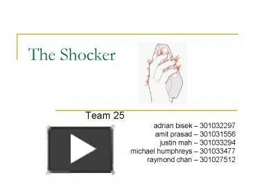 PPT – The Shocker PowerPoint presentation | free to view - id: 132946-YmRmZ