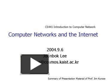 PPT – Computer Networks and the Internet PowerPoint presentation | free ...