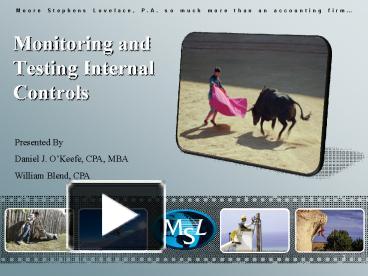 PPT – Monitoring and Testing Internal Controls PowerPoint presentation ...