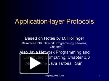 PPT – Applicationlayer Protocols PowerPoint presentation | free to ...