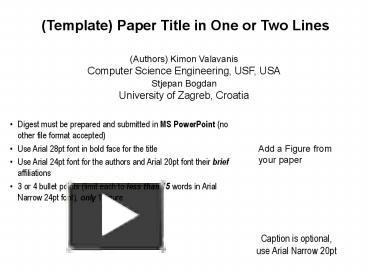 IEEE ICRA'07 Digest Template presentation | free to view