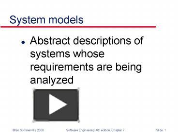 PPT – System models PowerPoint presentation | free to download - id ...