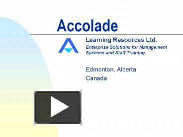 Accolade presentation | free to download