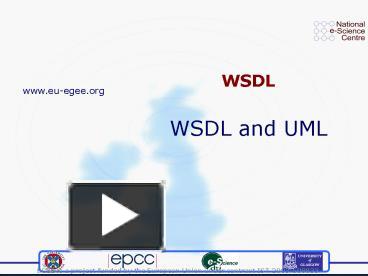 WSDL WSDL and UML presentation | free to view