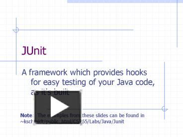 JUnit presentation | free to view