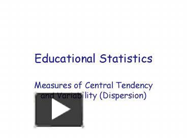 PPT – Educational Statistics PowerPoint presentation | free to view ...