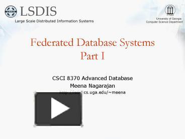 PPT – Federated Database Systems Part I PowerPoint presentation | free ...
