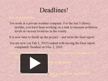 Deadlines presentation | free to download
