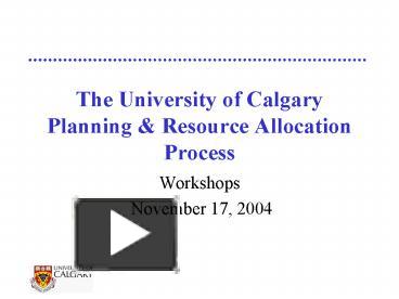 PPT – The University of Calgary Planning PowerPoint presentation | free ...