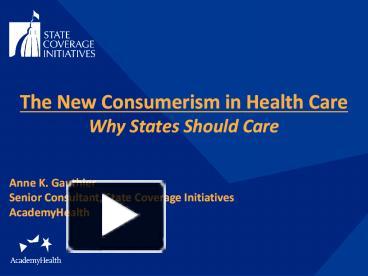 The New Consumerism in Health Care presentation | free to download