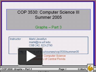 PPT – COP 3530: Computer Science III PowerPoint presentation | free to ...