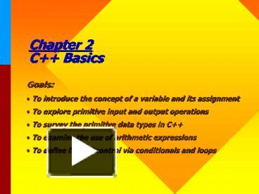 PPT – Chapter 2 C Basics PowerPoint presentation | free to download ...