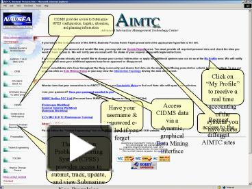 PPT – Access CIDMS data via a dynamic, graphical Data Mining interface ...