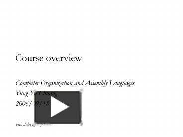 PPT – Course overview PowerPoint presentation | free to download - id ...
