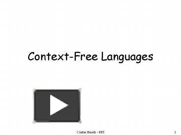 PPT – ContextFree Languages PowerPoint presentation | free to download ...