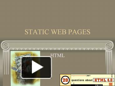 PPT – STATIC WEB PAGES PowerPoint presentation | free to view - id ...