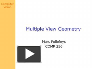 PPT – Multiple View Geometry PowerPoint presentation | free to download ...