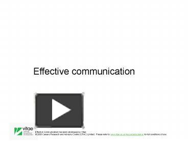 PPT – Effective communication PowerPoint presentation | free to view ...