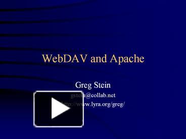 WebDAV and Apache presentation | free to download