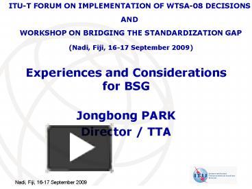 PPT – Experiences and Considerations for BSG PowerPoint presentation ...