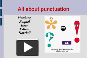 PPT – All about punctuation PowerPoint presentation | free to view - id ...