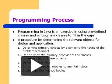 PPT – Programming Process PowerPoint presentation | free to download ...