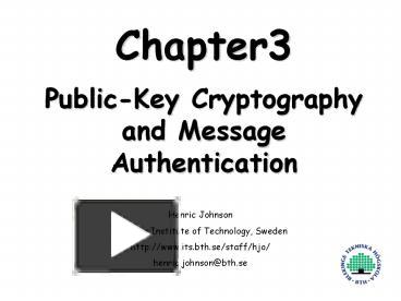 PublicKey Cryptography and Message Authentication presentation | free ...