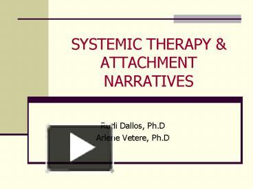SYSTEMIC THERAPY presentation | free to view