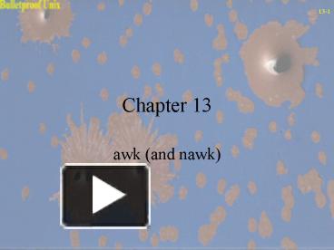 PPT – awk and nawk PowerPoint presentation | free to view - id: 135c1f ...