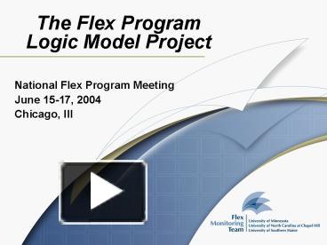 The Flex Program Logic Model Project presentation | free to view