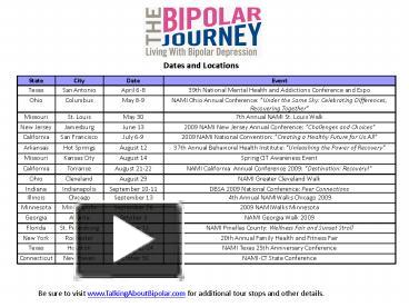 PPT – Dates and Locations PowerPoint presentation | free to view - id ...