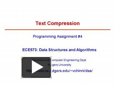 Text Compression presentation | free to view