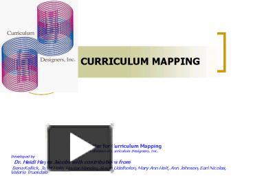CURRICULUM MAPPING presentation | free to view