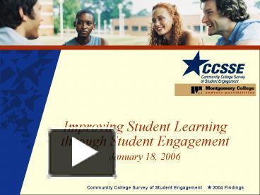 PPT – Improving Student Learning through Student Engagement January 18 ...