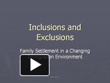 Inclusions and Exclusions presentation | free to view
