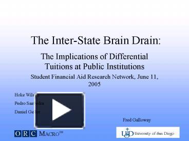 PPT – The InterState Brain Drain: PowerPoint presentation | free to ...