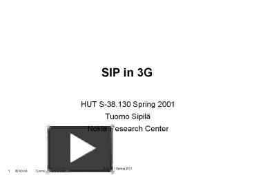 PPT – SIP%20in%203G PowerPoint presentation | free to download - id ...