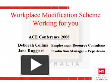 PPT – Workplace Modification Scheme Working for you PowerPoint ...