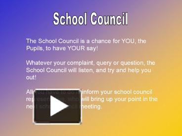 School Council presentation | free to view