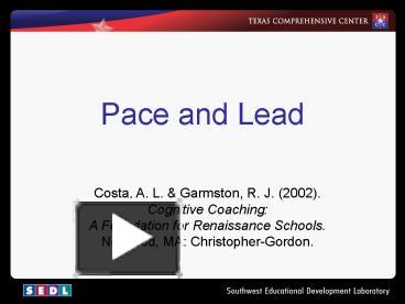 Pace and Lead presentation | free to view