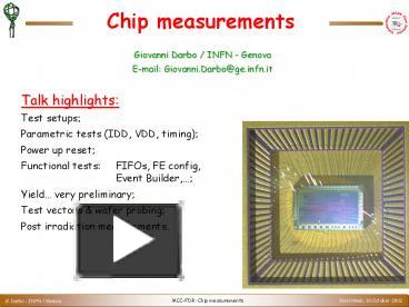 Chip measurements presentation | free to download