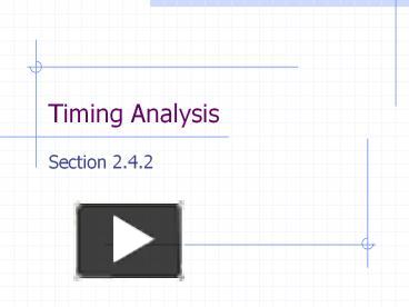 Timing Analysis presentation | free to download
