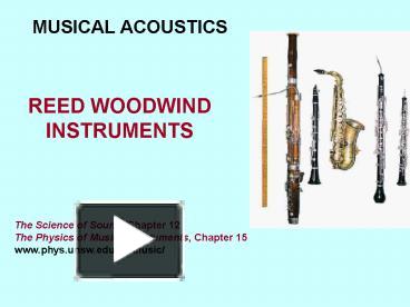 REED WOODWIND INSTRUMENTS presentation | free to view