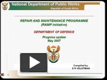REPAIR AND MAINTENANCE PROGRAMME presentation | free to view