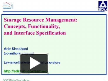 PPT – Storage Resource Management in the Grid Environment PowerPoint ...