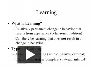 Learning presentation | free to download